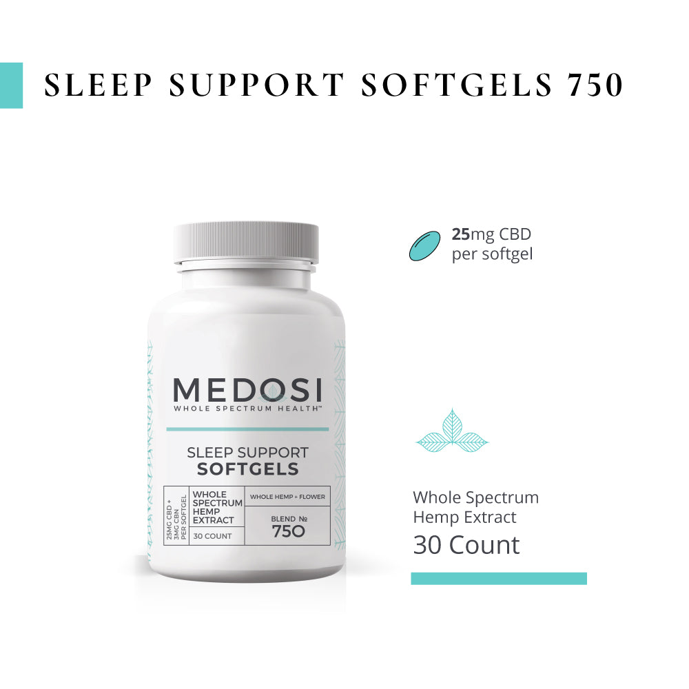 Sleep Support Softgels | 750mg CBD | Medosi
